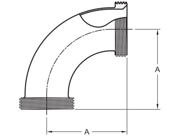 Threaded Bevel Seat By Threaded Bevel Seat 90° Elbow (2C) – Wayland